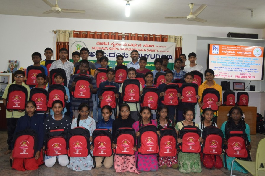 Vidyanidhi Batch 10 and School Kits distribution by Pixel Softek on 19th Nov 2022 | Abhyudaya, a ...