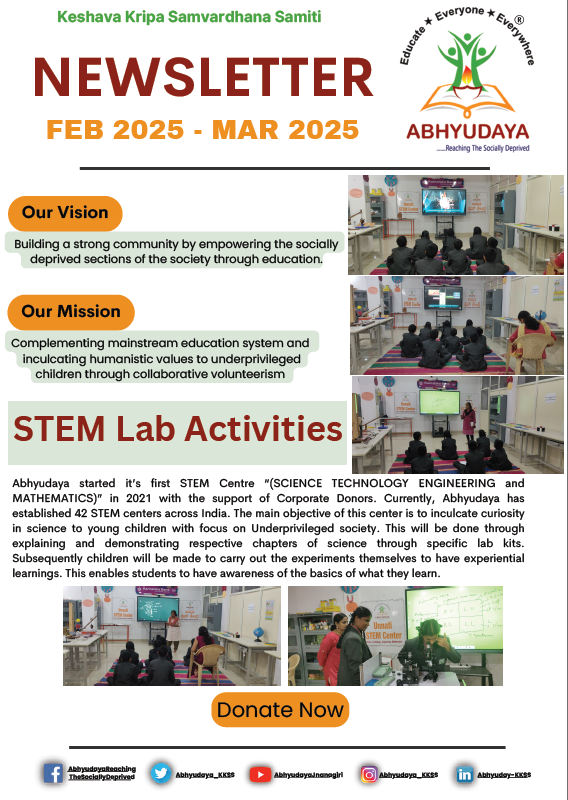Abhyudaya Newsletter February 2025 - March 2025 | Abhyudaya, a project ...