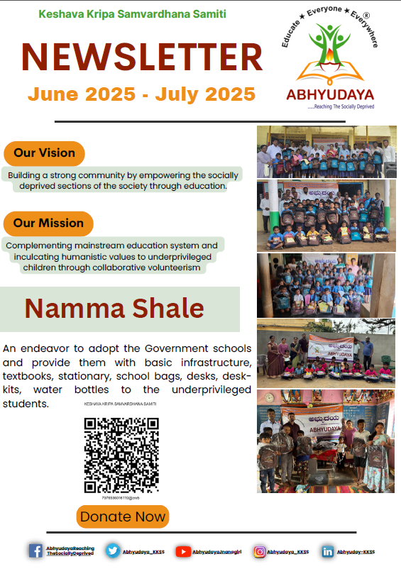 Abhyudaya Newsletter June 2025 - July 2025 | Abhyudaya, a project of KKSS